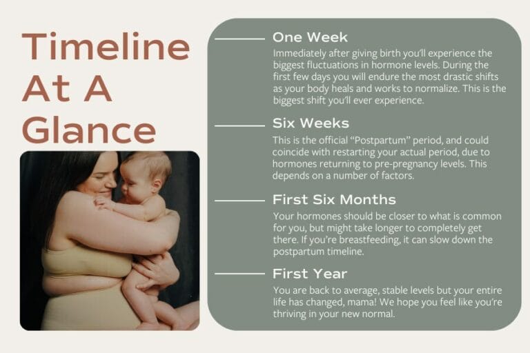 The Ups and Downs of Recovery & Your Postpartum Hormones Timeline • The Matrescence
